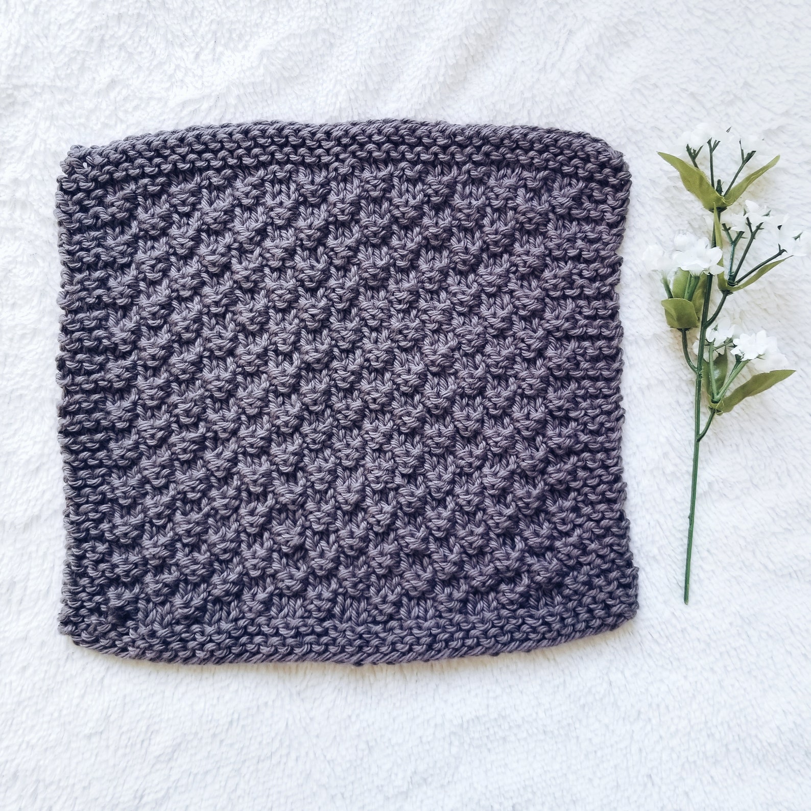 Knit Dish Cloth Pattern, Knit Wash Cloth Tutorial, Farmhouse Kitchen ...