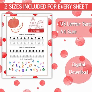 Letter of the Week Worksheets Printable SET OF 7, Letter A, Alphabet ...