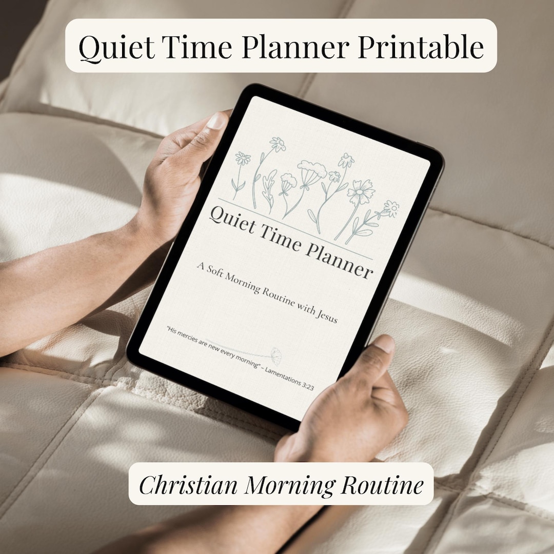 Quiet Time Planner Printable | Christian Morning Routine | Bible Study ...