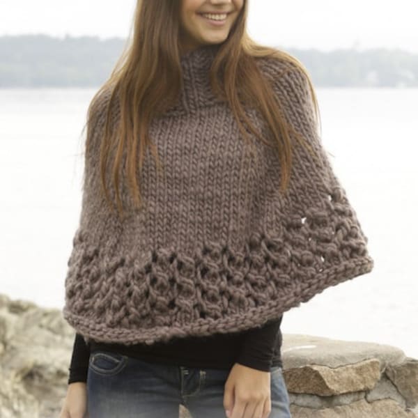 Hand Knit Poncho - Etsy