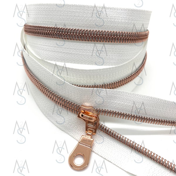 Rose Gold Zipper Bag - Etsy