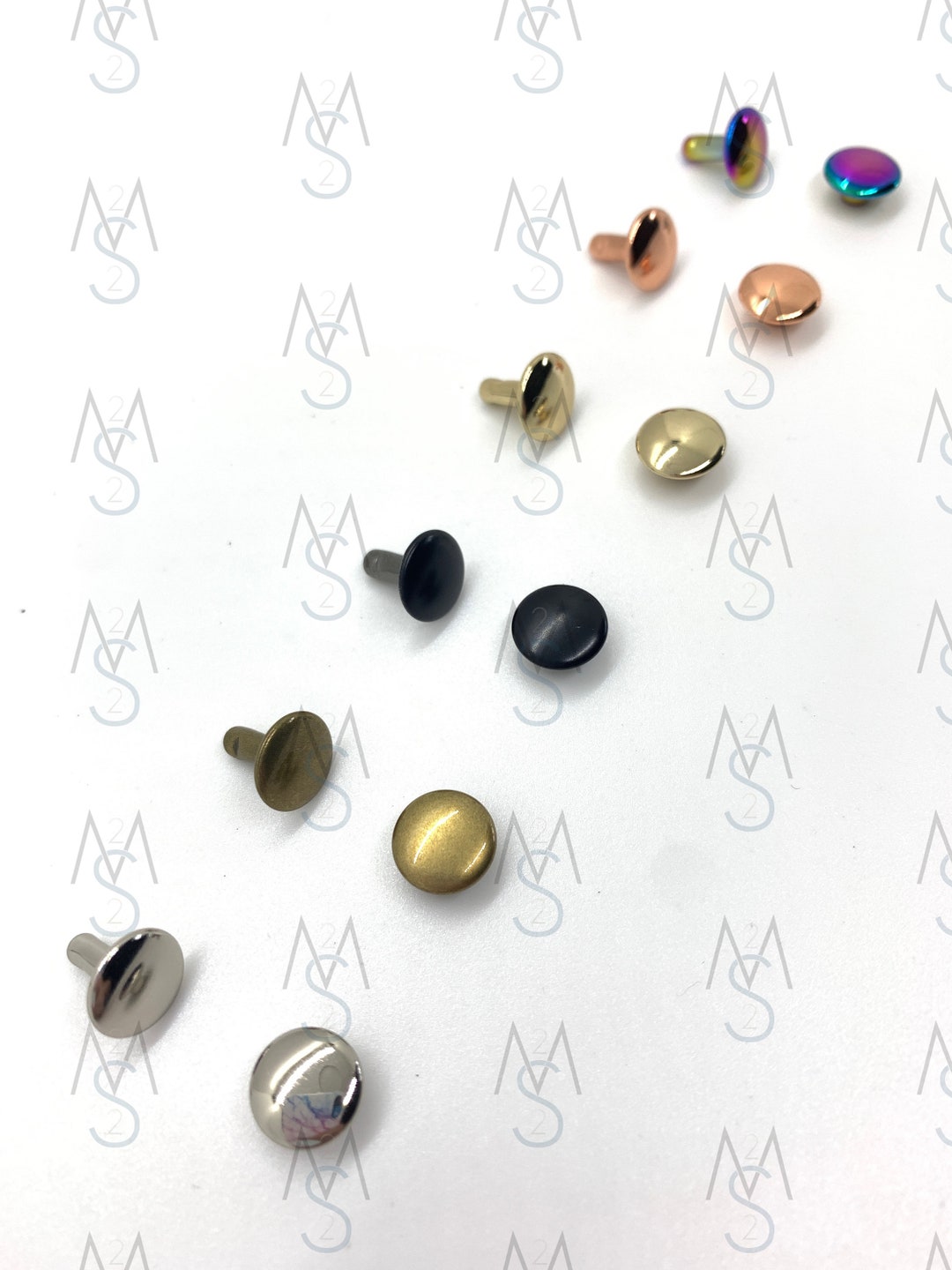 Double Capped Rivets 9mm Cap X 8mm Post - Bag Making Hardware - Bag ...