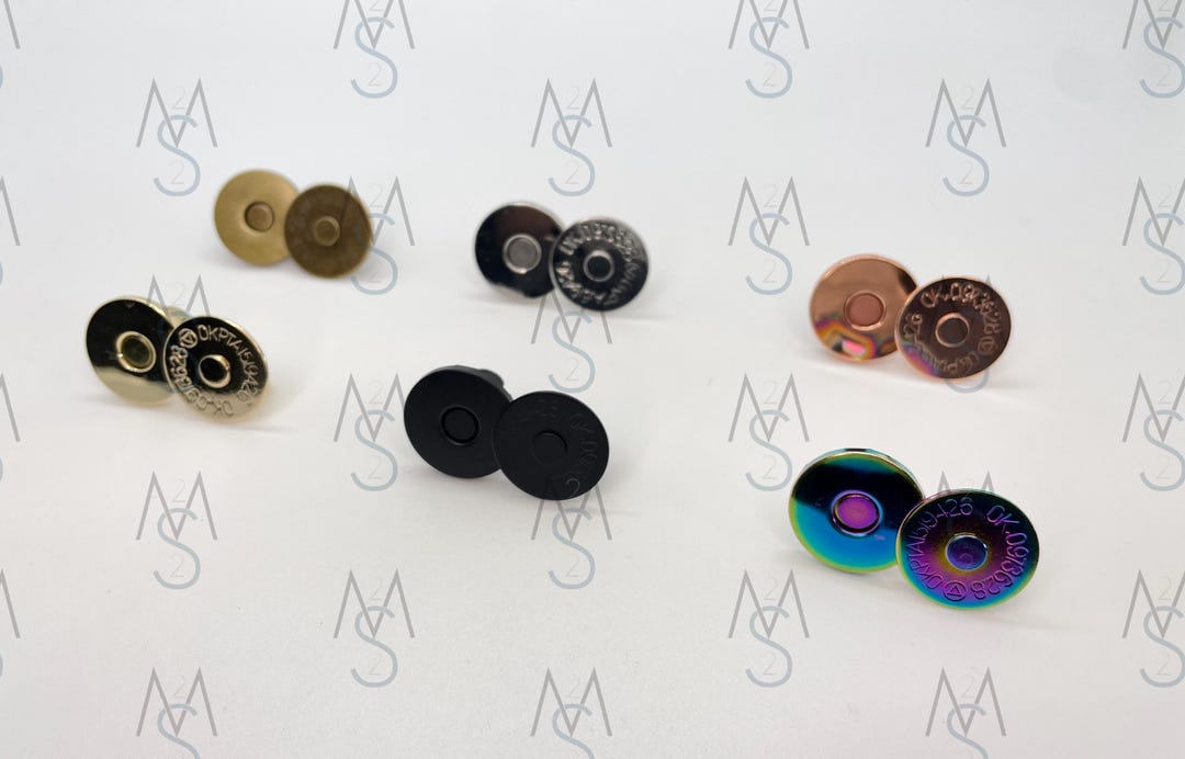 14mm Magnetic Snaps/closures for Handbags & Wallets - Bag Hardware - 2 ...