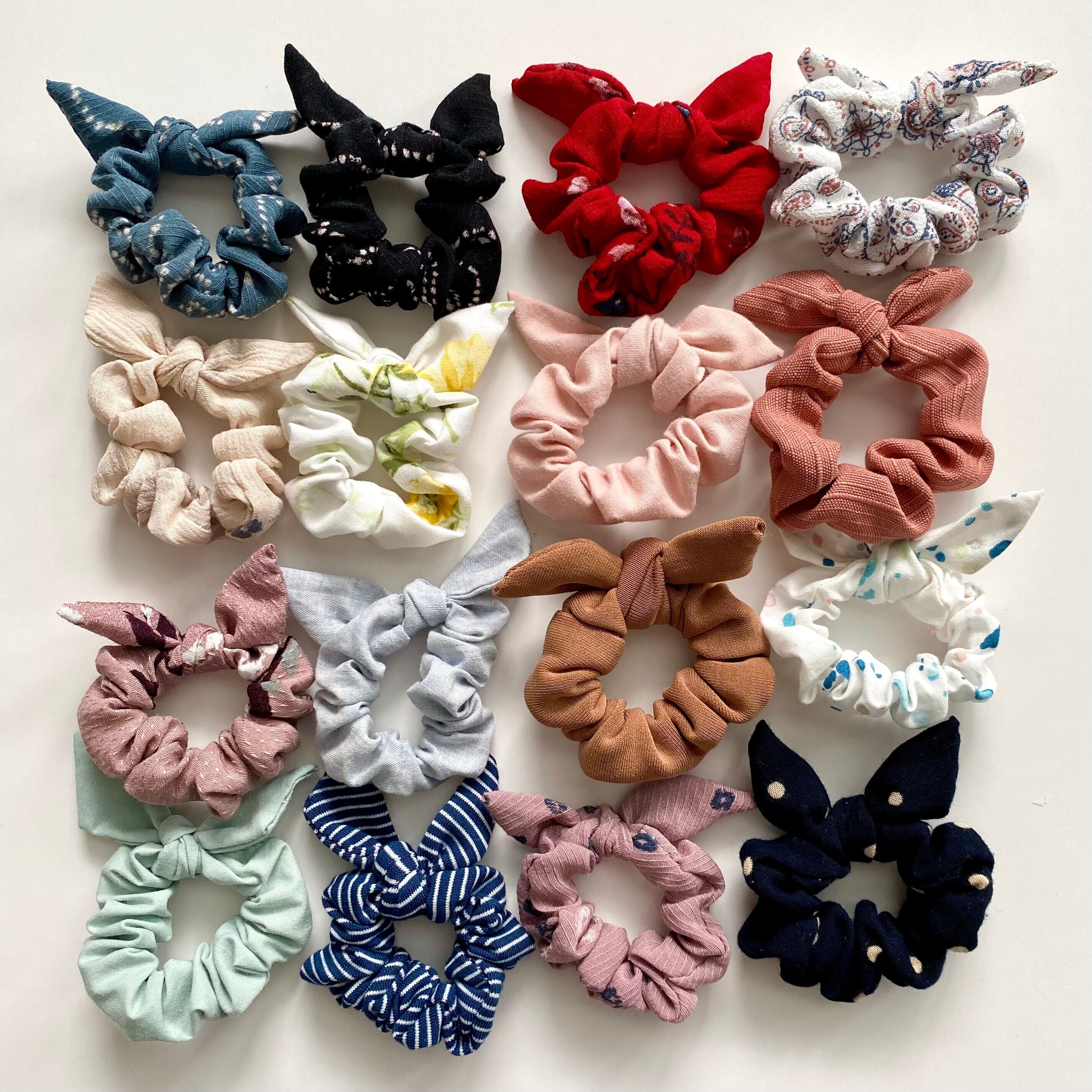Bunny Ear Scrunchie Set for Kids Toddler Bow Hair Ties - Etsy