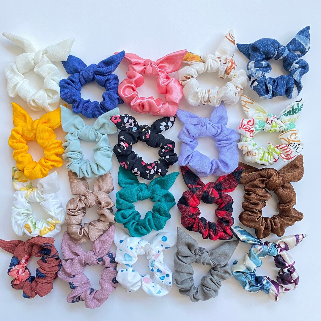 Bunny Ear Scrunchie Set for Kids | Toddler Bow Hair Ties | Children's ...