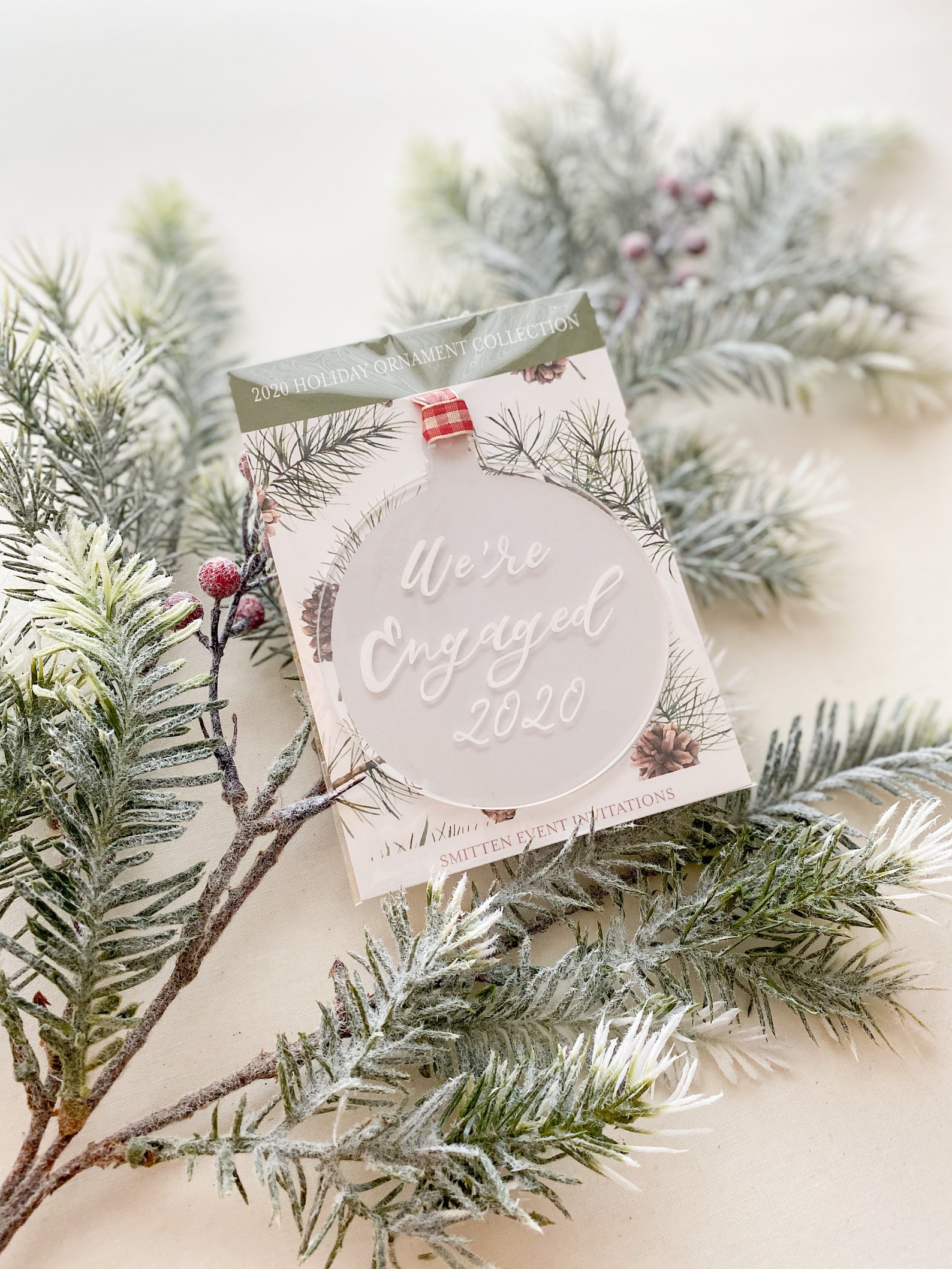 Hand Drawn Calligraphy Ornaments 2020 Acrylic Flat Ornament - Etsy