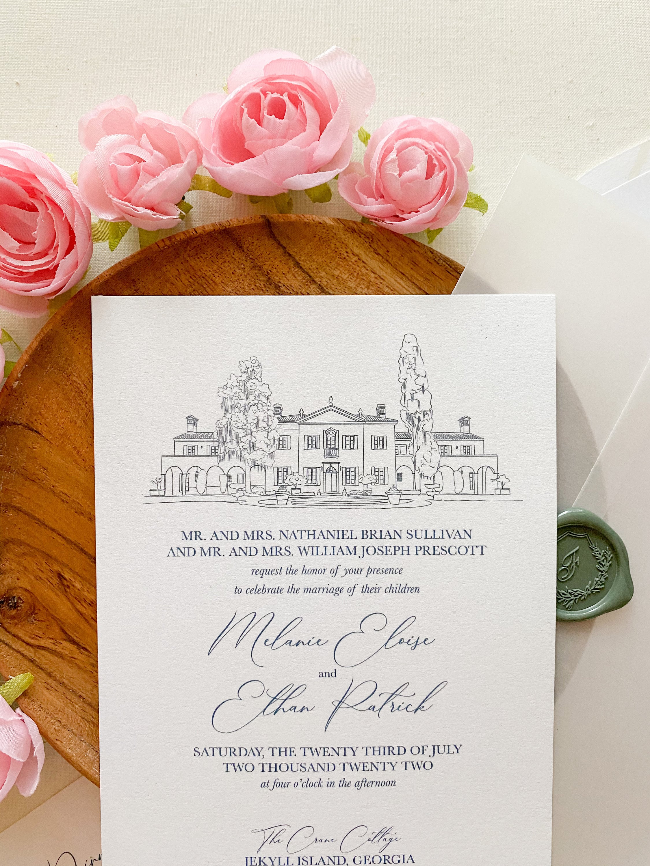 Wedding Venue Line Drawing Invitation - Etsy