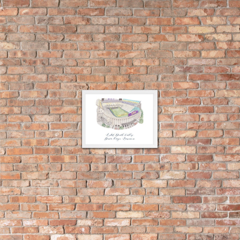 Framed LSU Stadium Art Print Louisiana State University | Etsy