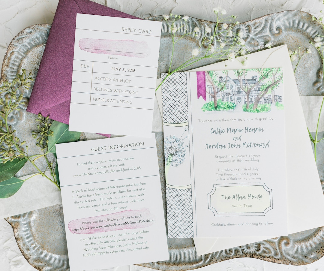 Vintage Book. Literary Themed Wedding Invitations (set) - Etsy