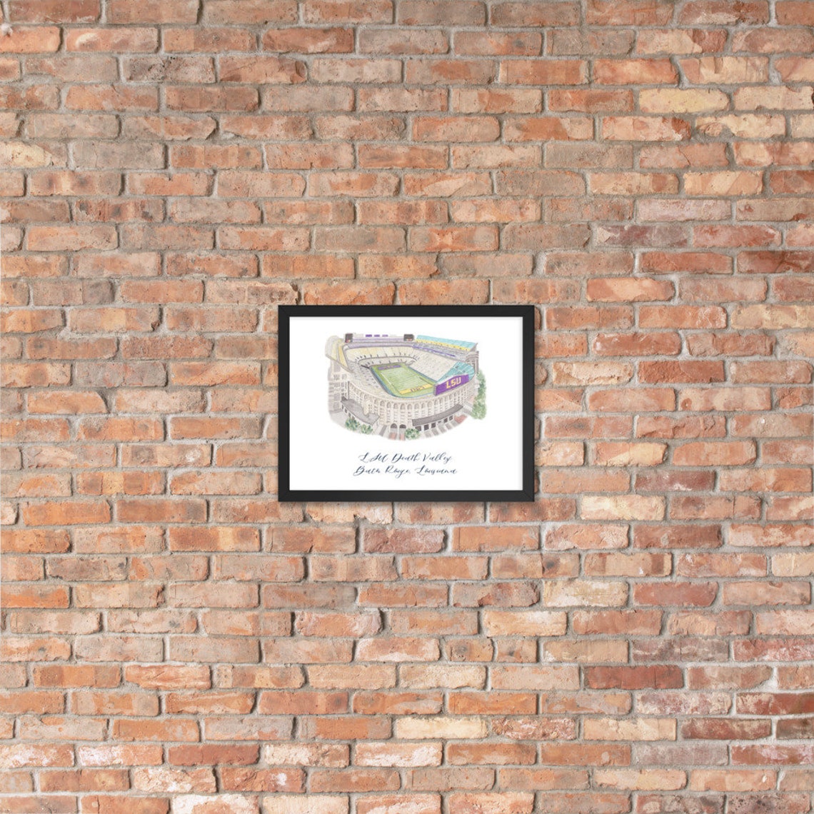 Framed LSU Stadium Art Print Louisiana State University | Etsy