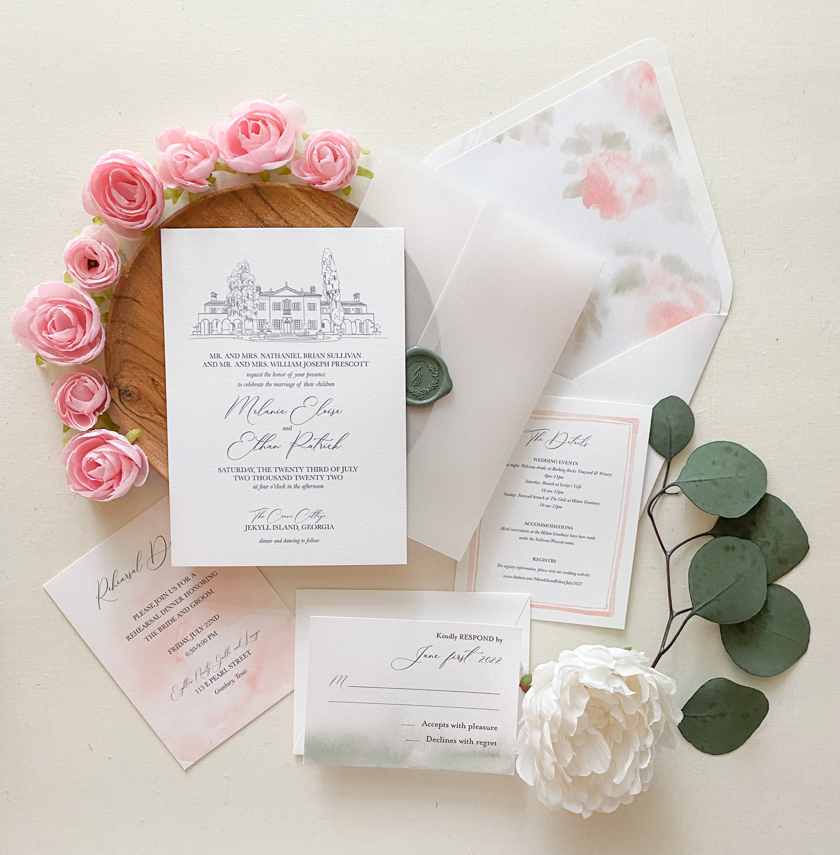 Wedding Venue Line Drawing Invitation - Etsy