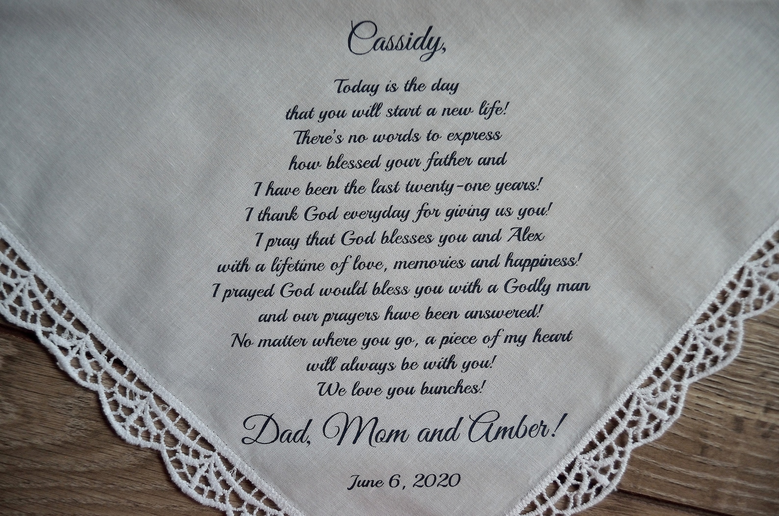 Wedding Handkerchief for Bride - Etsy