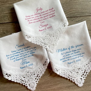 Blue Handkerchief From Parents to Bride - Etsy