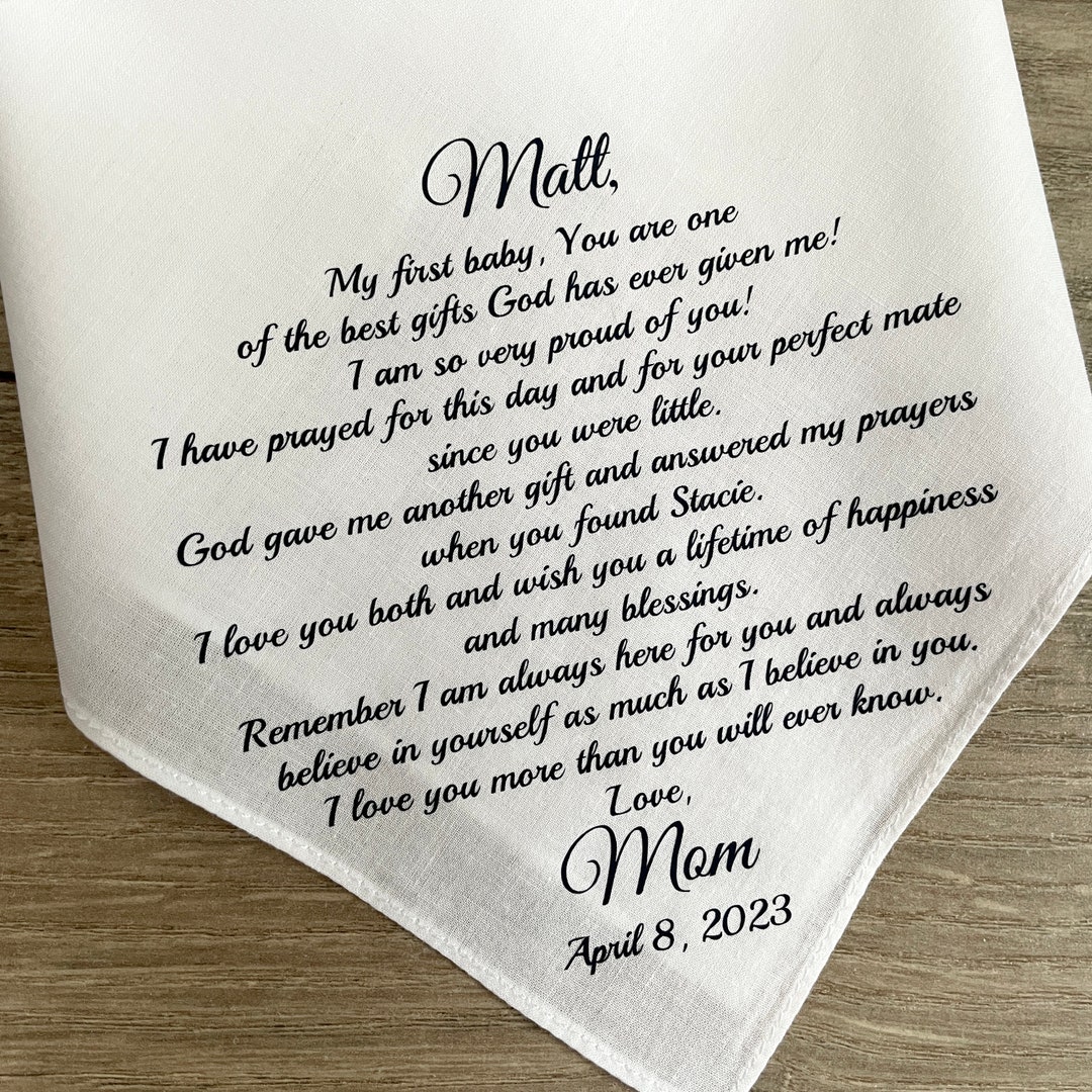 To My Son on His Wedding Day - Etsy