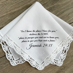 Christian Gifts for Women Custom Bible Verse Personalized Handkerchief ...