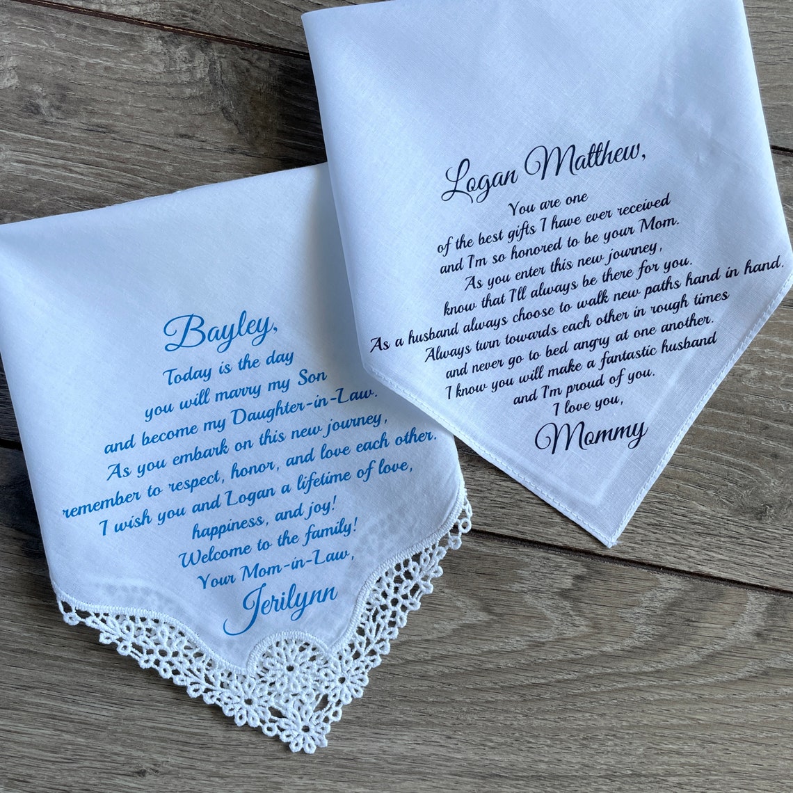Grandson Wedding Handkerchief From Granny Nan Nanny Grandmother ...