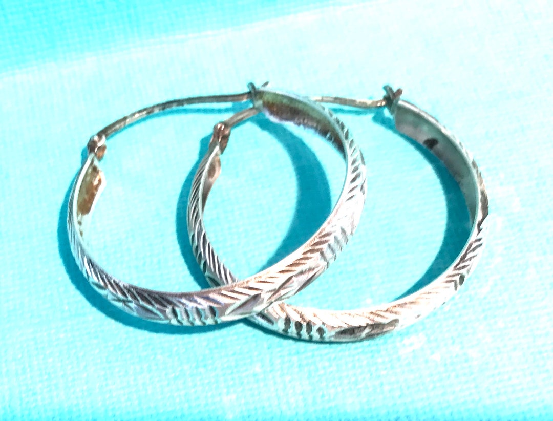 Silver Hoops , Sterling Silver Earrings Hoops , Handmade Earrings ...