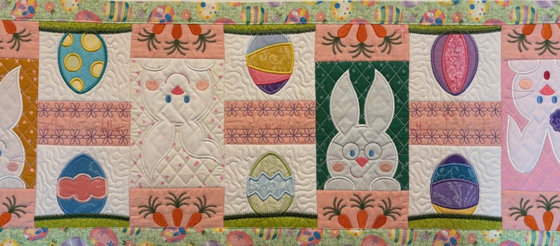 Embroidered Easter Table Runner - Etsy