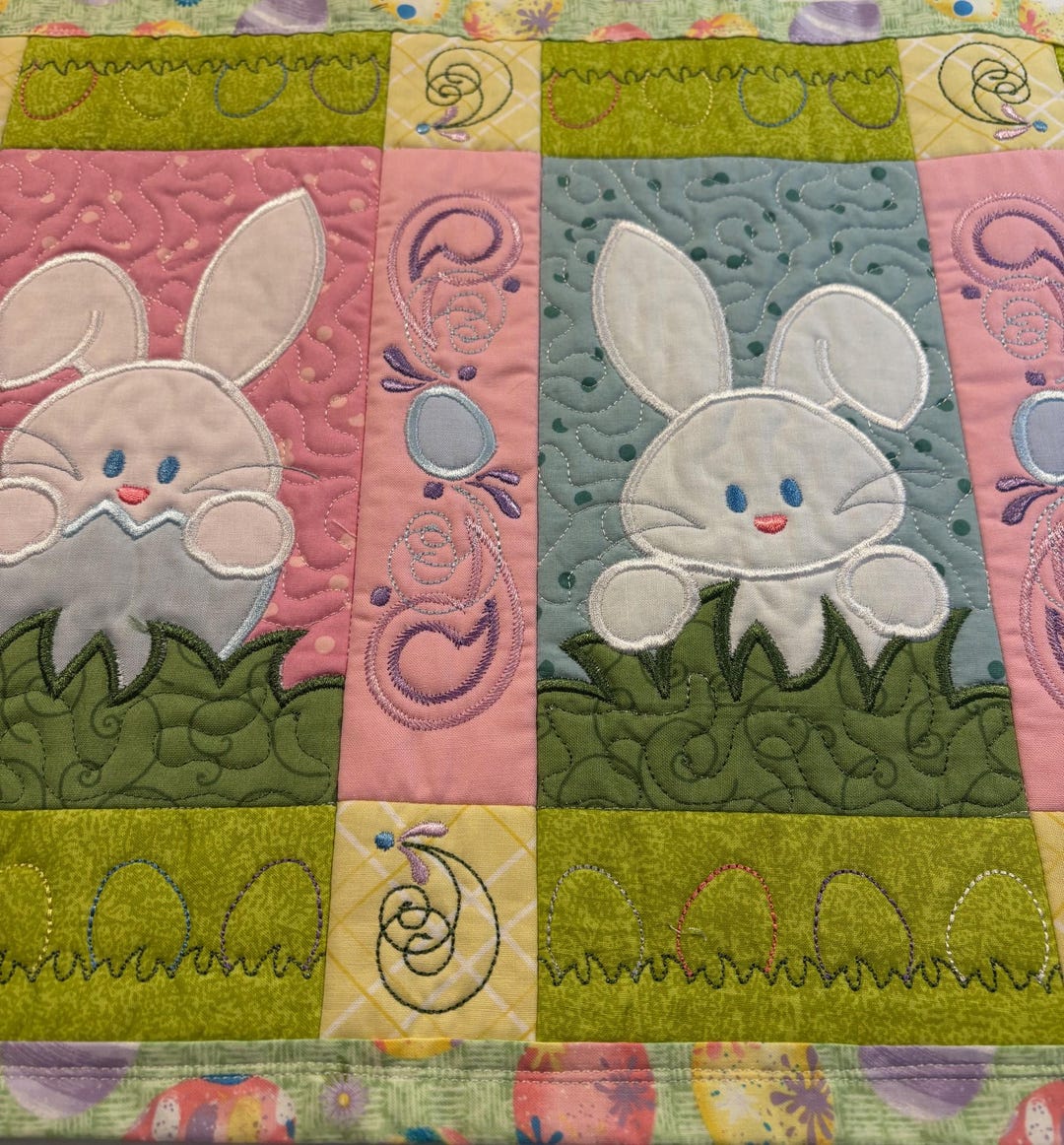 Embroidered Easter Table Runner - Etsy