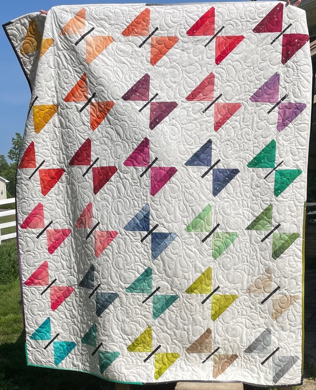 Ombre Flutter Quilt - Etsy