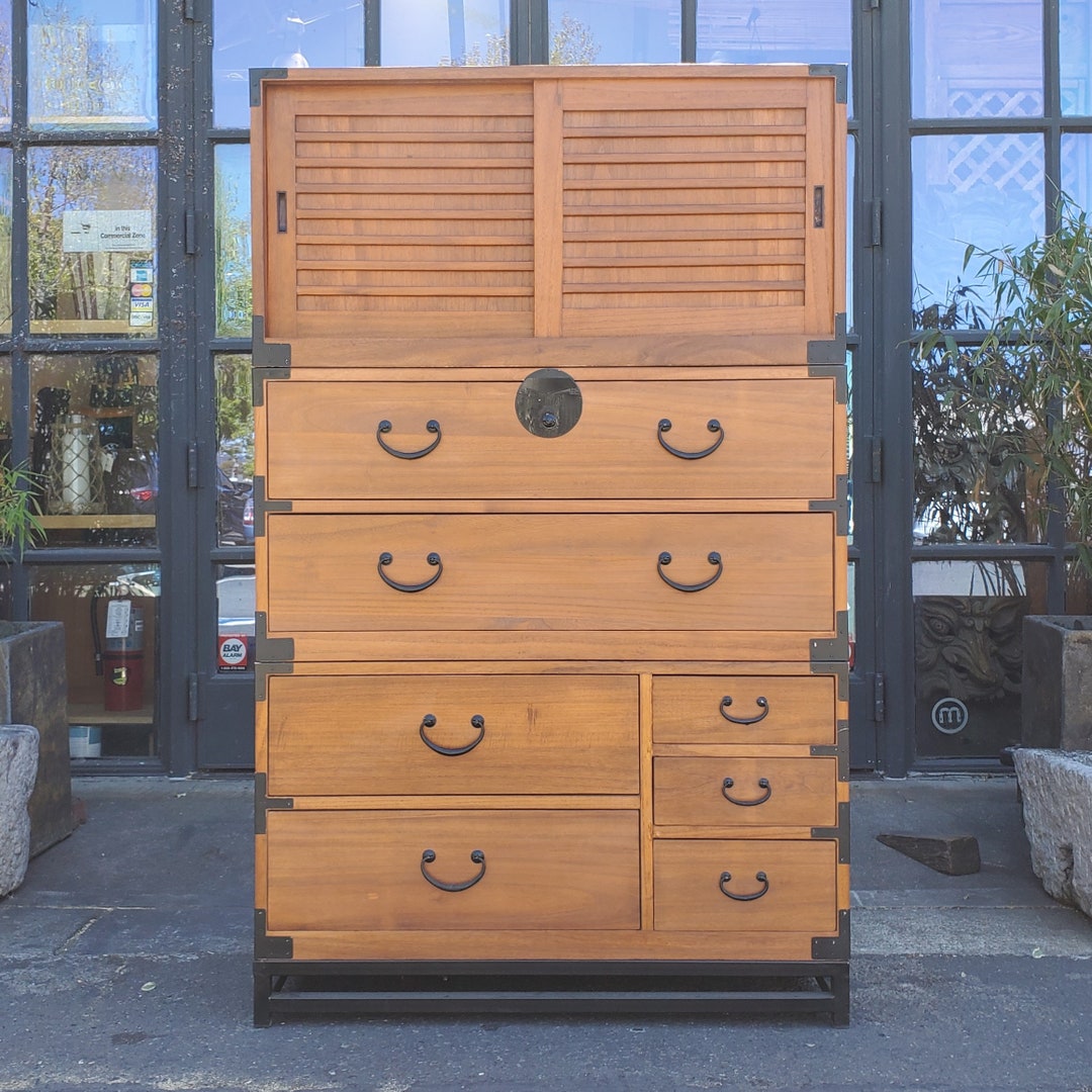 Japanese Style 3 Sections Clothing Chest, Dresser, Isho Dansu. KB14 - Etsy