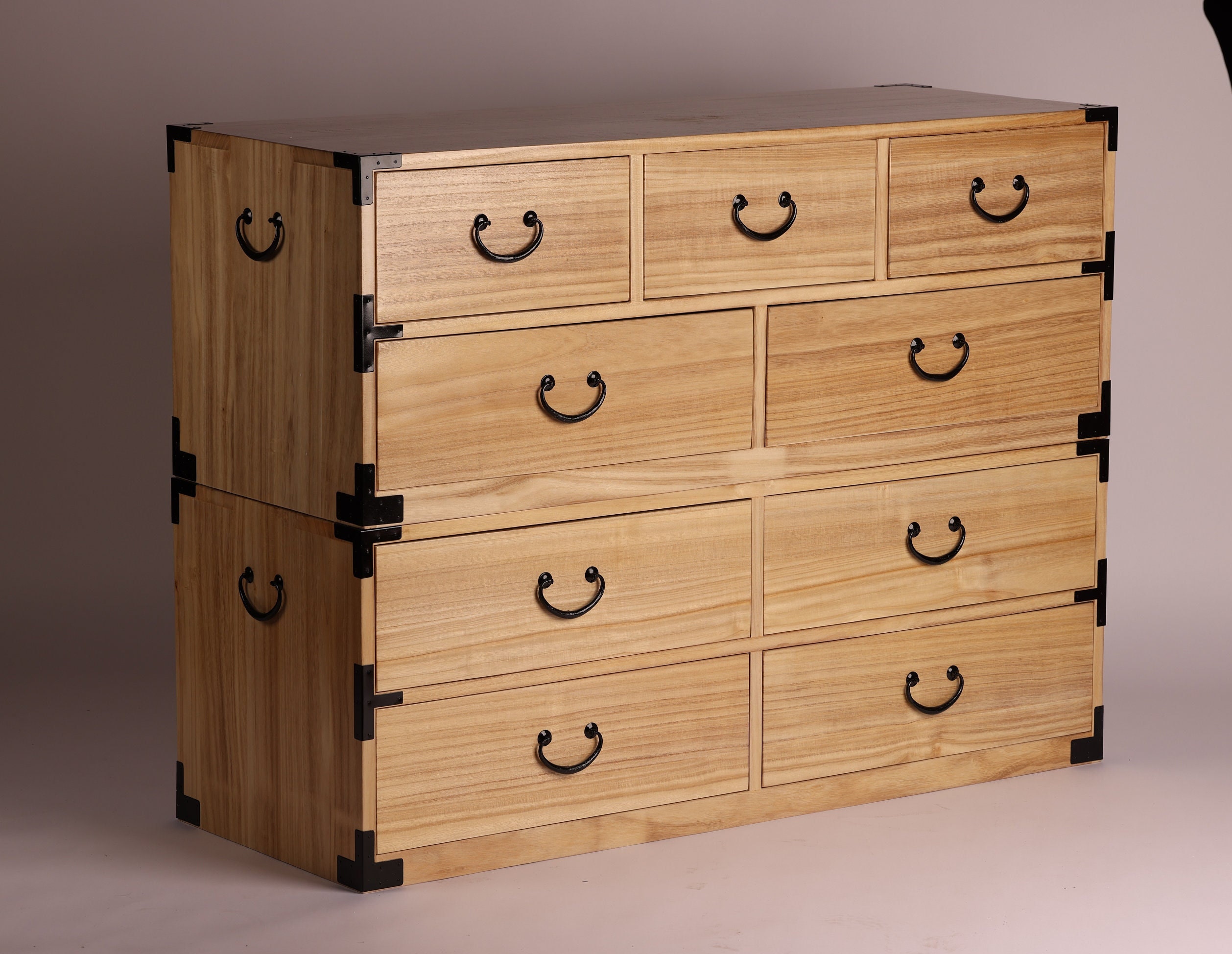 Japanese Style 2 Sections Clothing Chest Dresser Isho Dansu. - Etsy