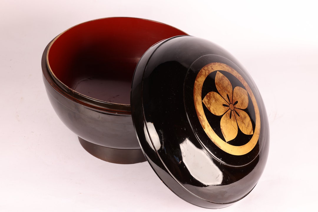 Antique Japanese Wooden Lacquered Food Container 21N-53 - Etsy