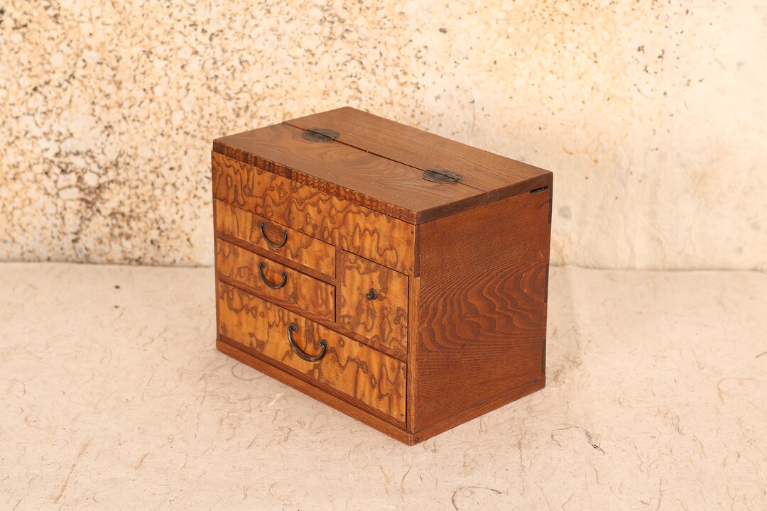 Vintage Japanese Sewing Box Haribako Ash (24A-15-4) - Etsy