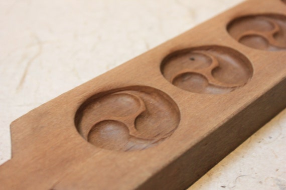 O52-34 Vintage Japanese Kashigata Cake Mold Sculpting & Forming Craft ...