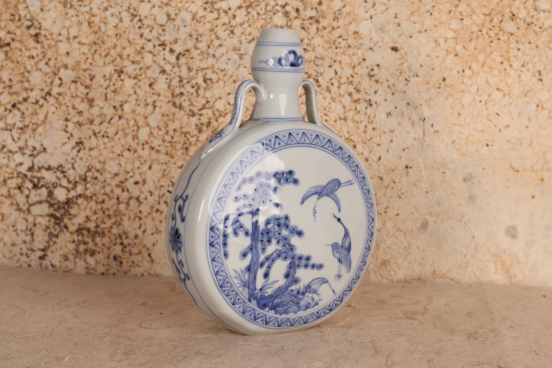Chinese Style Moon Flask, Made by Kutani Kiln (24A-121-14) - Etsy