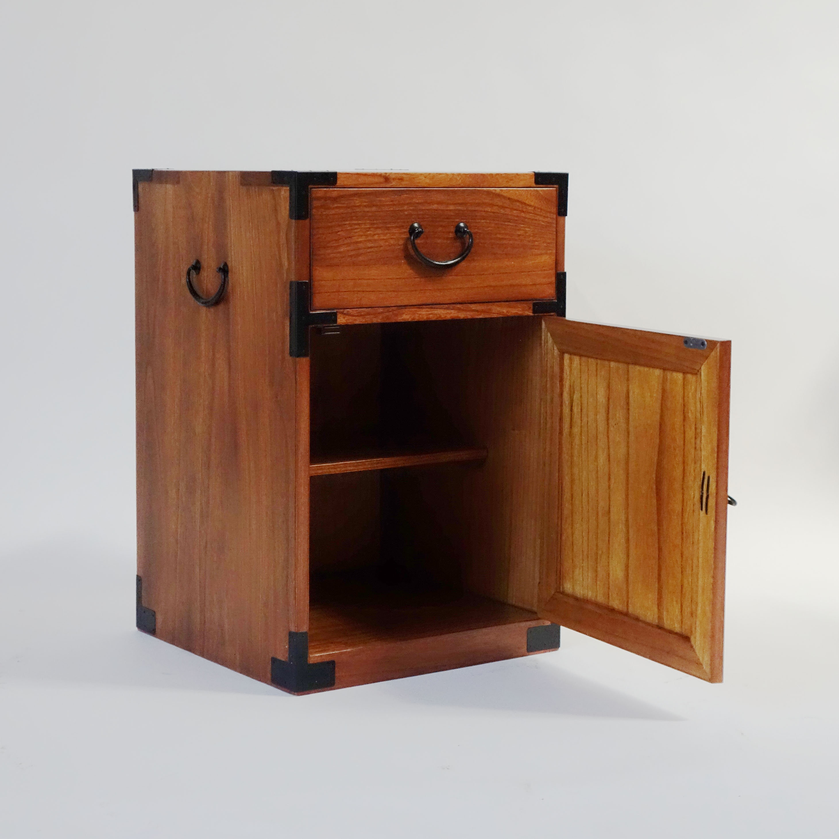 Japanese Style Night Stand Hand Made With Solid Kiri Wood. - Etsy