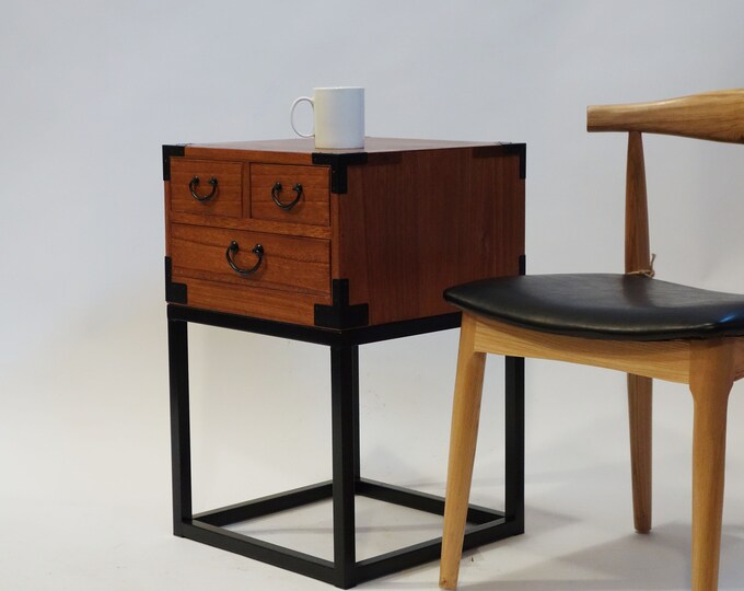 Japanese Style Night Stand, Hand Made With Solid Kiri Wood. Stand ...