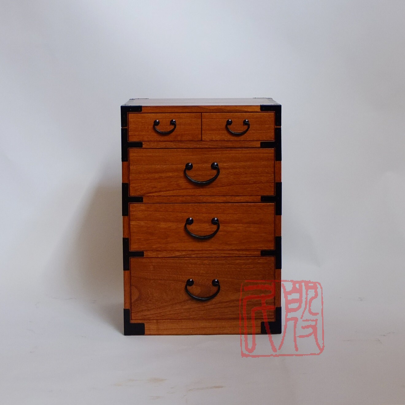 Japanese style night stand hand made with solid kiri wood. | Etsy