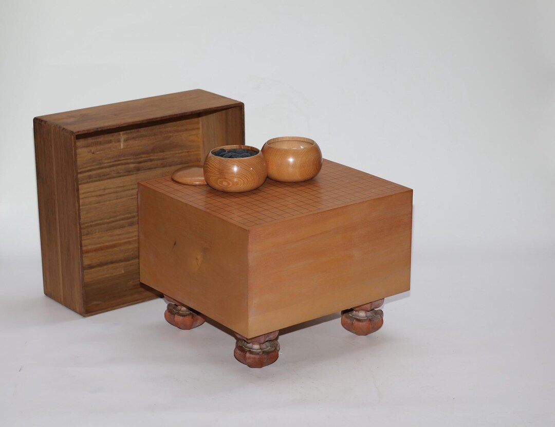 Japanese Go Board Go Ban Wood Go Ishi Igo Set (24N-190) EXTRA THICK - Etsy