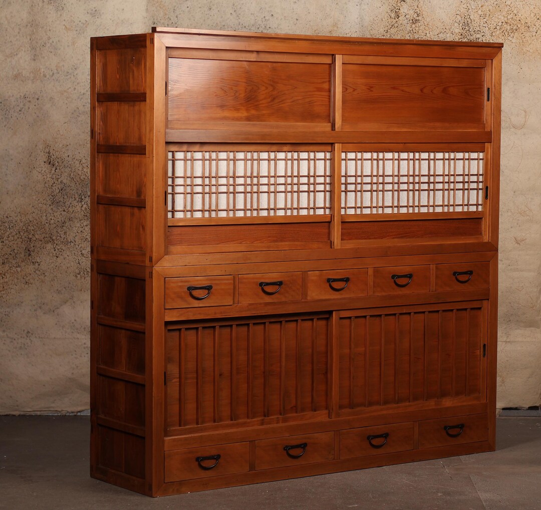 Antique Japanese Mizuya Tansu Kitchen Chest 24J-E301 - Etsy