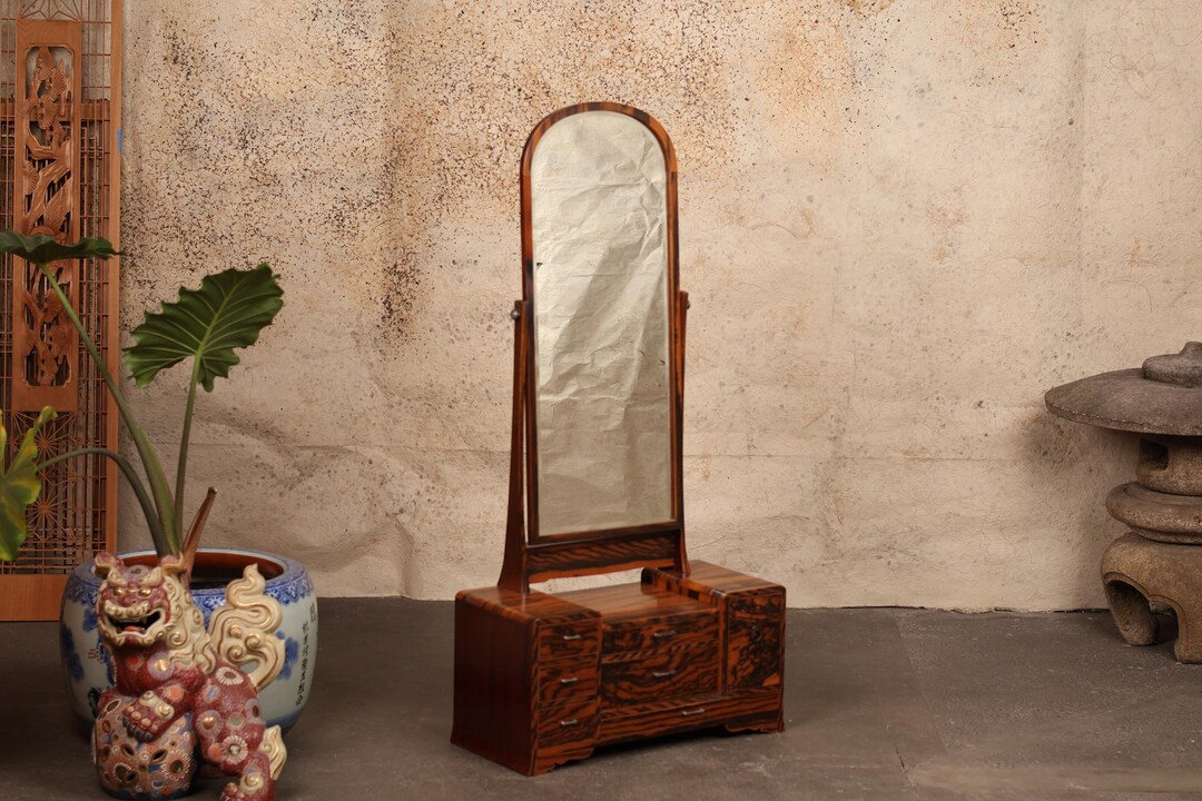 Vintage Japanese Vanity Kyodai Mirror Chest Tansu (24N-36) - Etsy