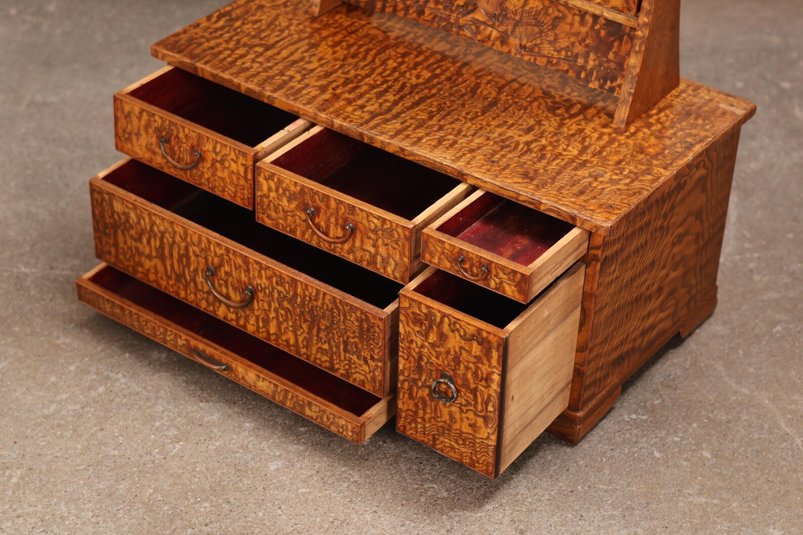 Vintage Japanese Vanity Kyodai Mirror Chest Tansu 24J-311 - Etsy