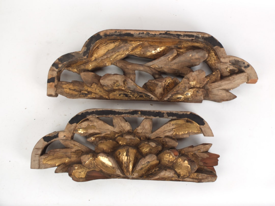 Antique Japanese Ranma Wooden Carving A Pair (23O-237) - Etsy