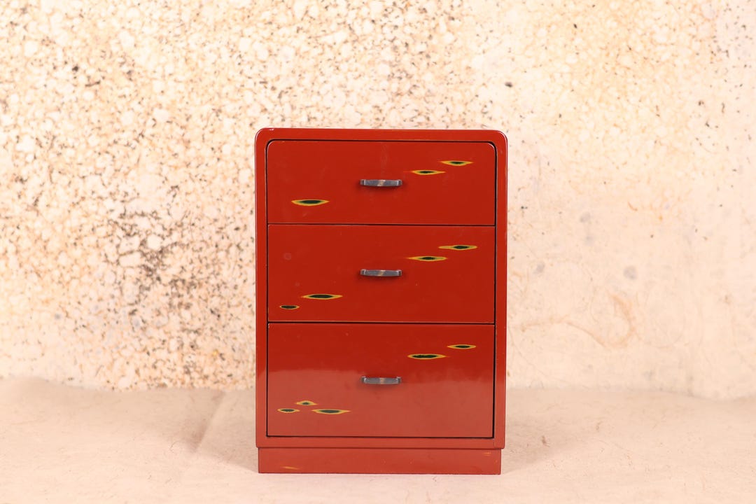 Vintage Japanese Ko Bako – Showa Era Red Lacquer Chest (24N-110-2) - Etsy
