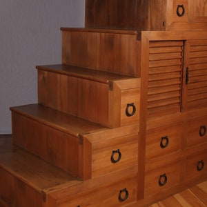 Antique Japanese Kaidan Tansu Step Chest 2 Section (23F-E14) - Etsy