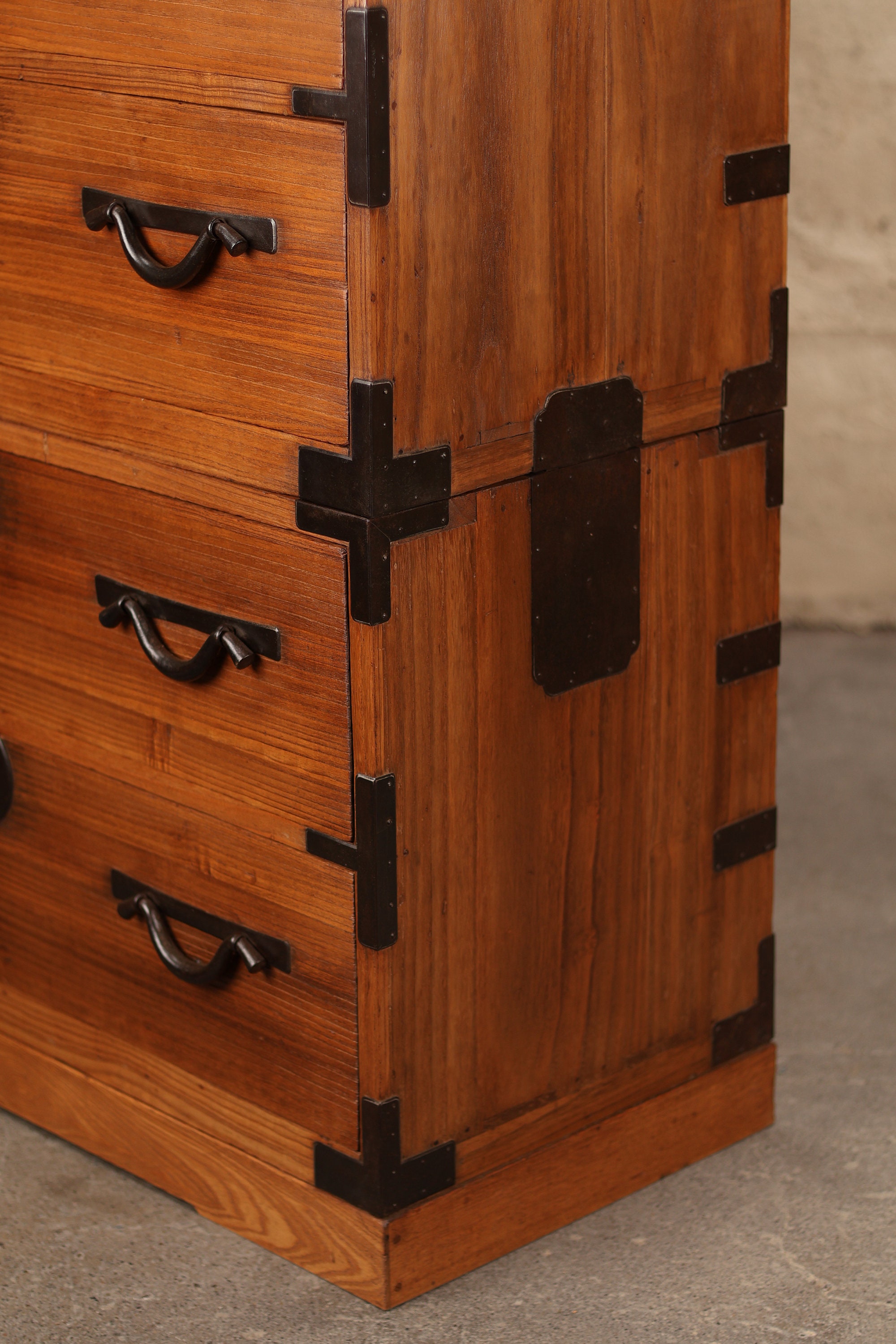 Antique Japanese Kasane Isho Kimono Tansu 2 Section (24A-B10) - Etsy
