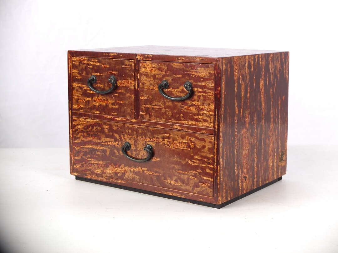 Japanese Sakura Burk Drawers Box (23O-208-1) - Etsy