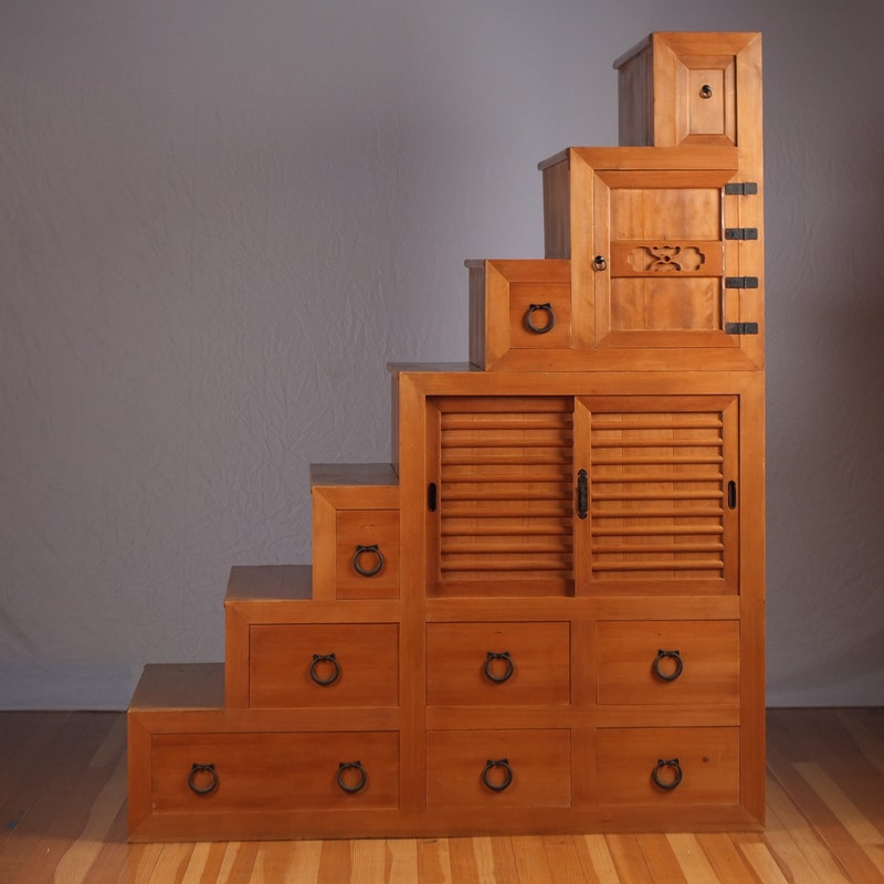 Tansu Step Chest - Etsy