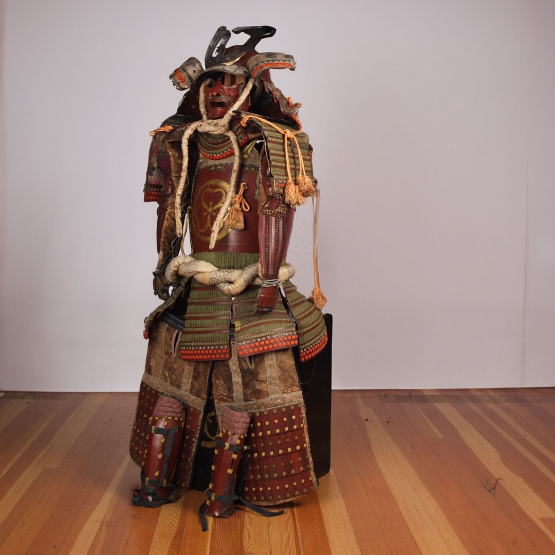 Vintage Japanese Red Yoroi Samurai Kabuto Armour A Set (23O-227) - Etsy