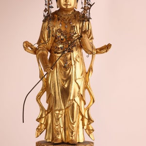 Japanese Wooden Nikko Bosatsu, Buddha Statue (22M825) - Etsy