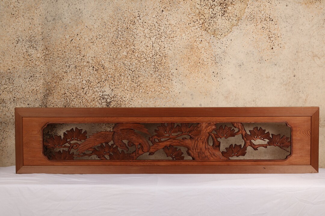 Vintage Japanese Ranma Transom Natural Wood (24A-163-4) - Etsy