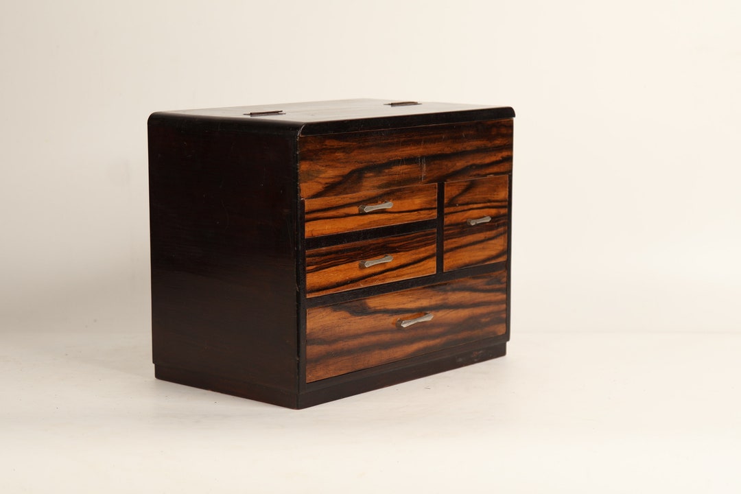 Vintage Japanese Wooden Sewing Box / Haribako Persimmon(23o-346-4) - Etsy