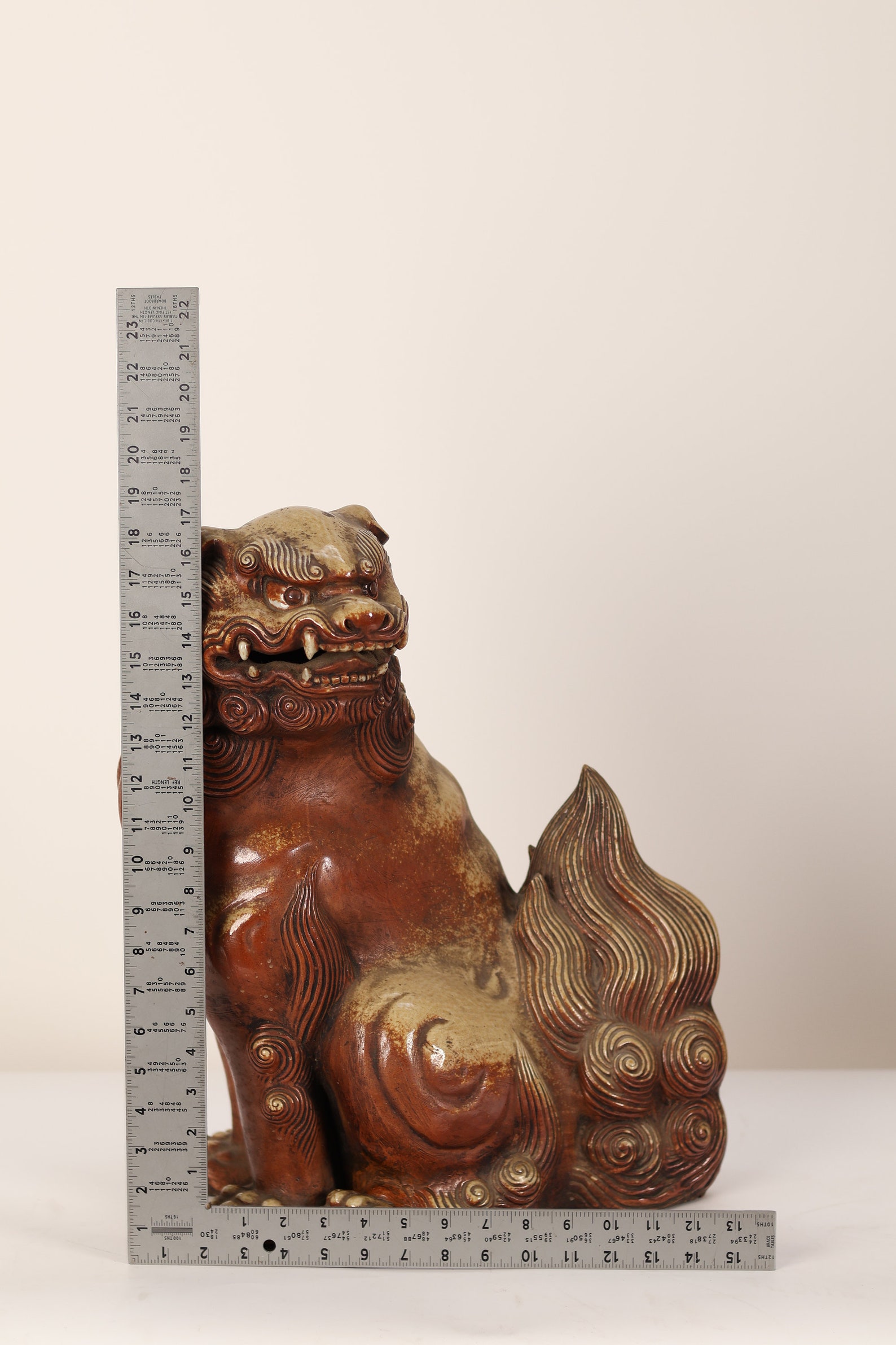 Japanese Shishi Lion Okimono Display Statue , Shigaraki Kiln(24a-218 ...