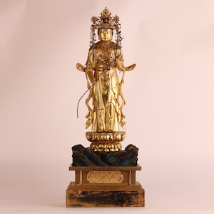 Japanese Wooden Nikko Bosatsu, Buddha Statue (22M825) - Etsy