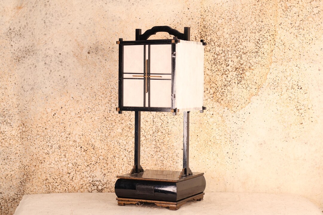 Antique Japanese Andon Lantern Lamp (24J-505-1) - Etsy